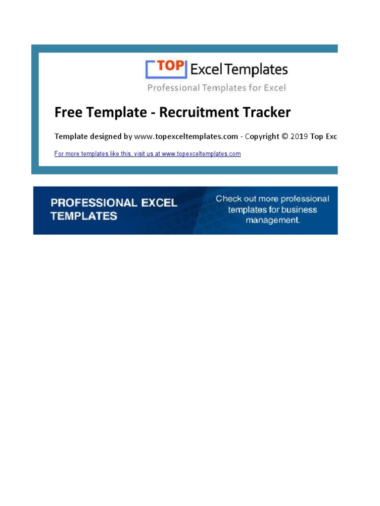 Free Template - Recruitment Tracker | PDF | Recruitment | Cognition