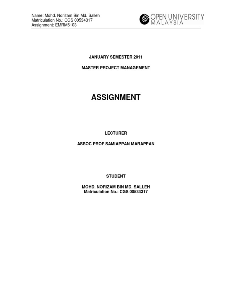 Assignment EMRM5103 Risk Management (Full) | PDF | Risk Management ...