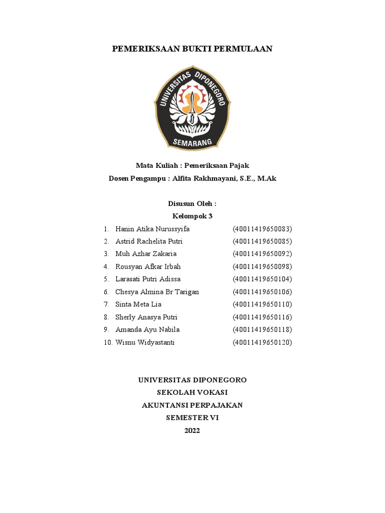 Pembagian Tugas Kelompok 3 - Makalah | PDF