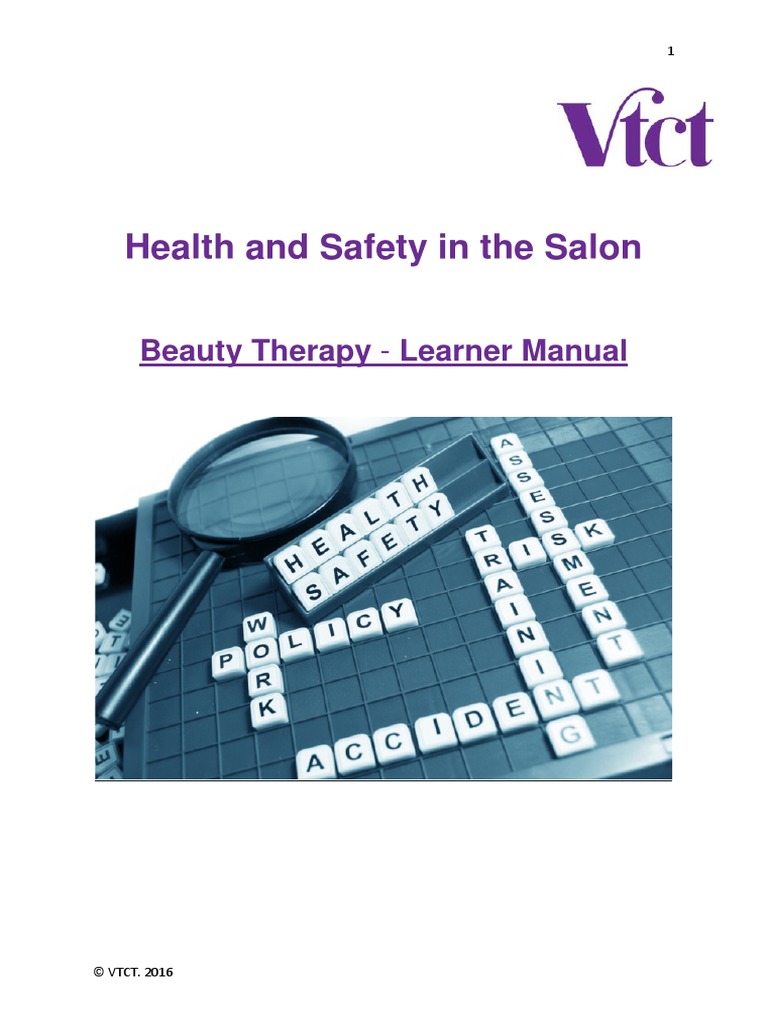 Health and Safety in The Salon: Beauty Therapy - Learner Manual | PDF ...
