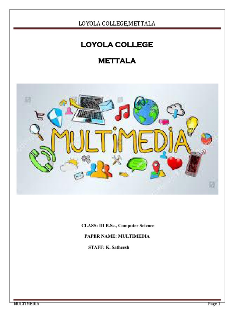 17ucse01 - Multimedia | PDF | Typefaces | Character Encoding