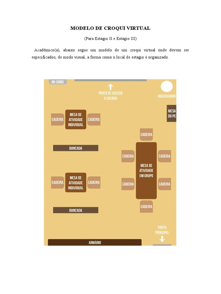Modelo de Croqui Virtual para Estágio | PDF