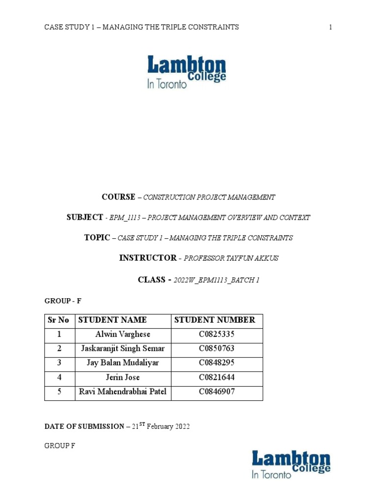 Course Subject Topic Instructor - Class: Case Study 1 - Managing The ... Course Subject Topic Instructor - Class: Case Study 1 - Managing The ...