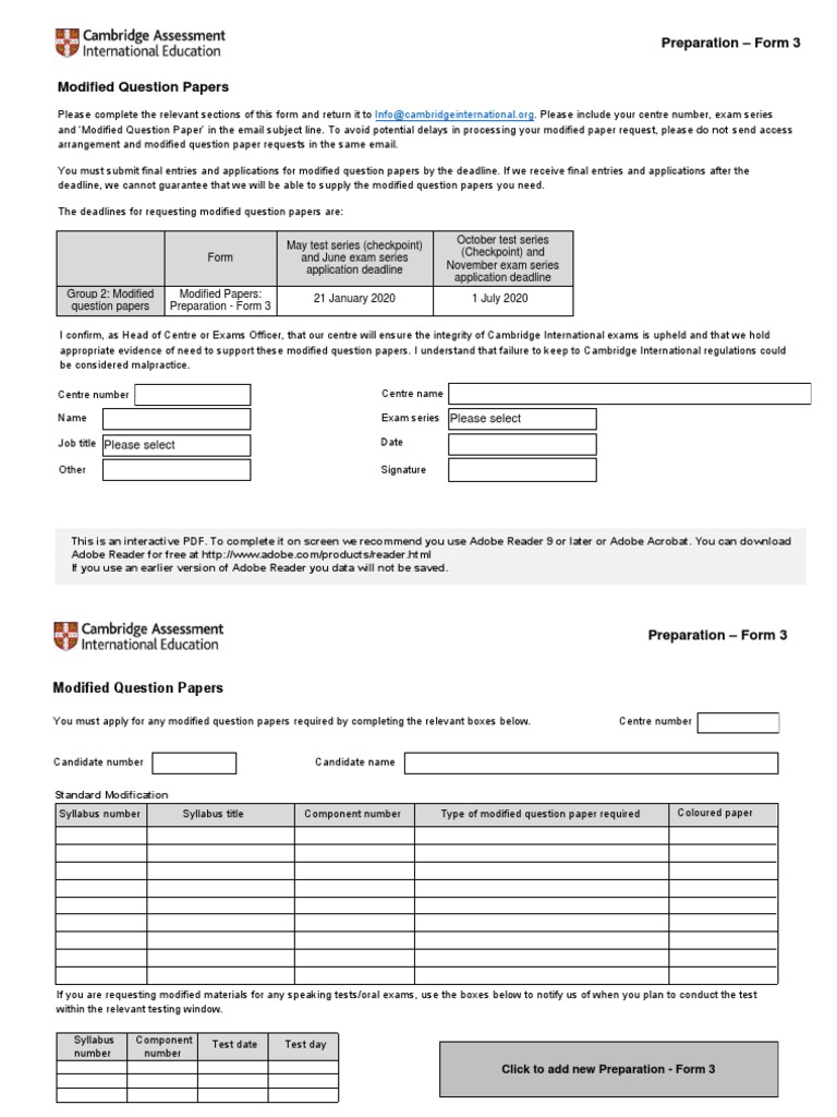 Modified Papers Preparation Form 3 | PDF | Test (Assessment) | Software