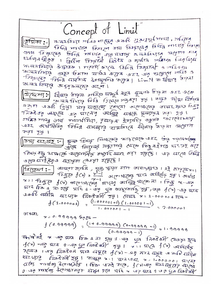Project 1 Concept of Limit | PDF
