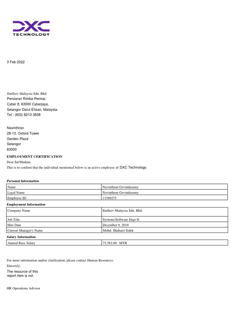Print Layout - RPT - ELT0002D - Request For Employment Letter Active ...
