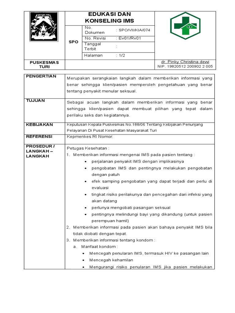 04 Format Baru Spo Edukasi Dan Konseling Ims | PDF | Sains & Matematika
