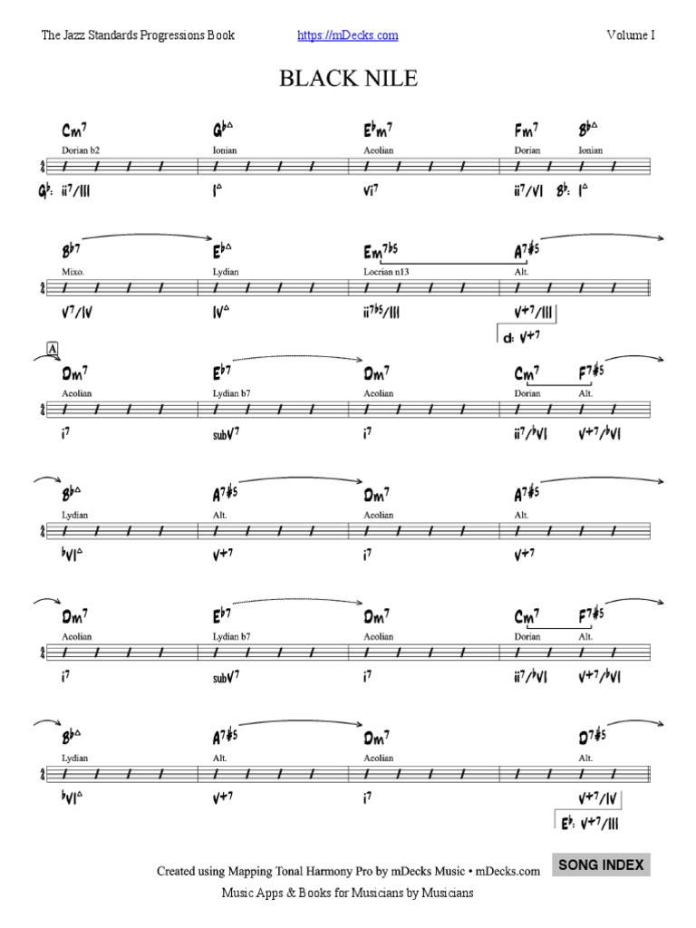 Jazz Standards Progressions: Volume I - Black Nile | PDF | Musical Scales | Melody