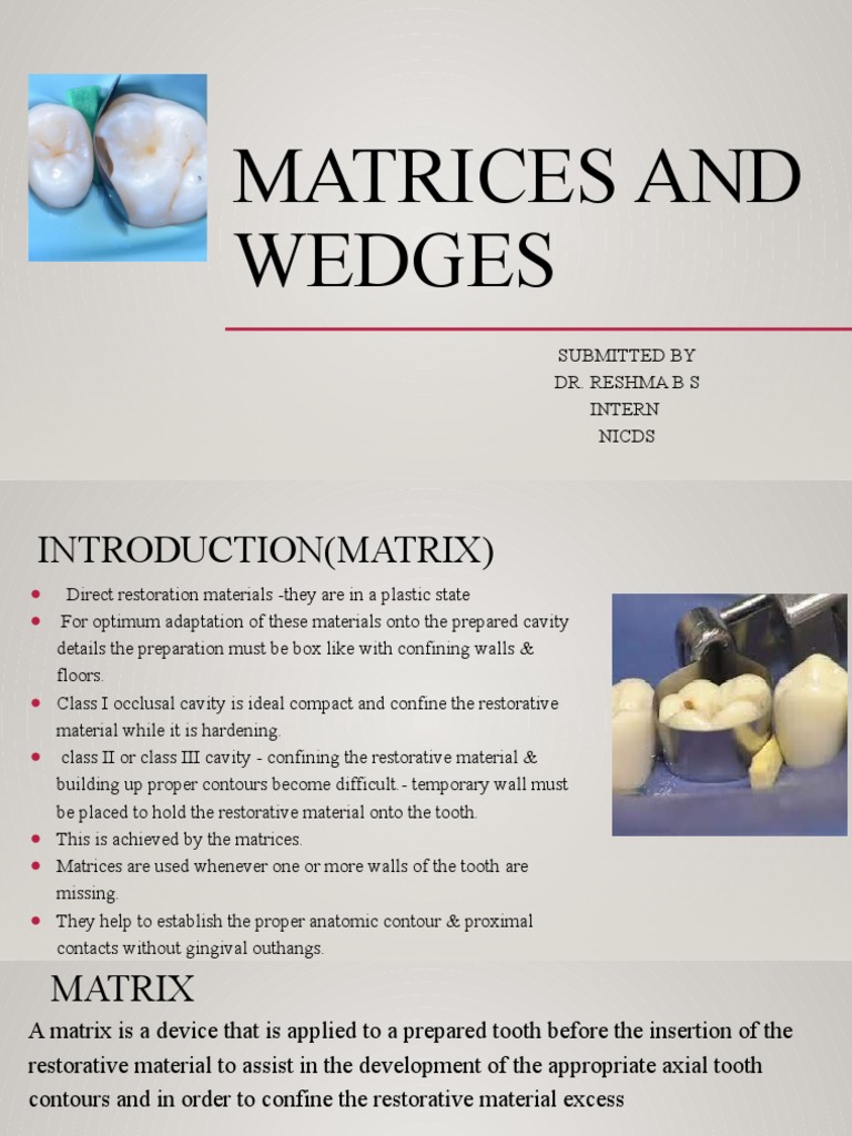Matrix and Wedges (2) 123 | Download Free PDF | Dental Composite ...