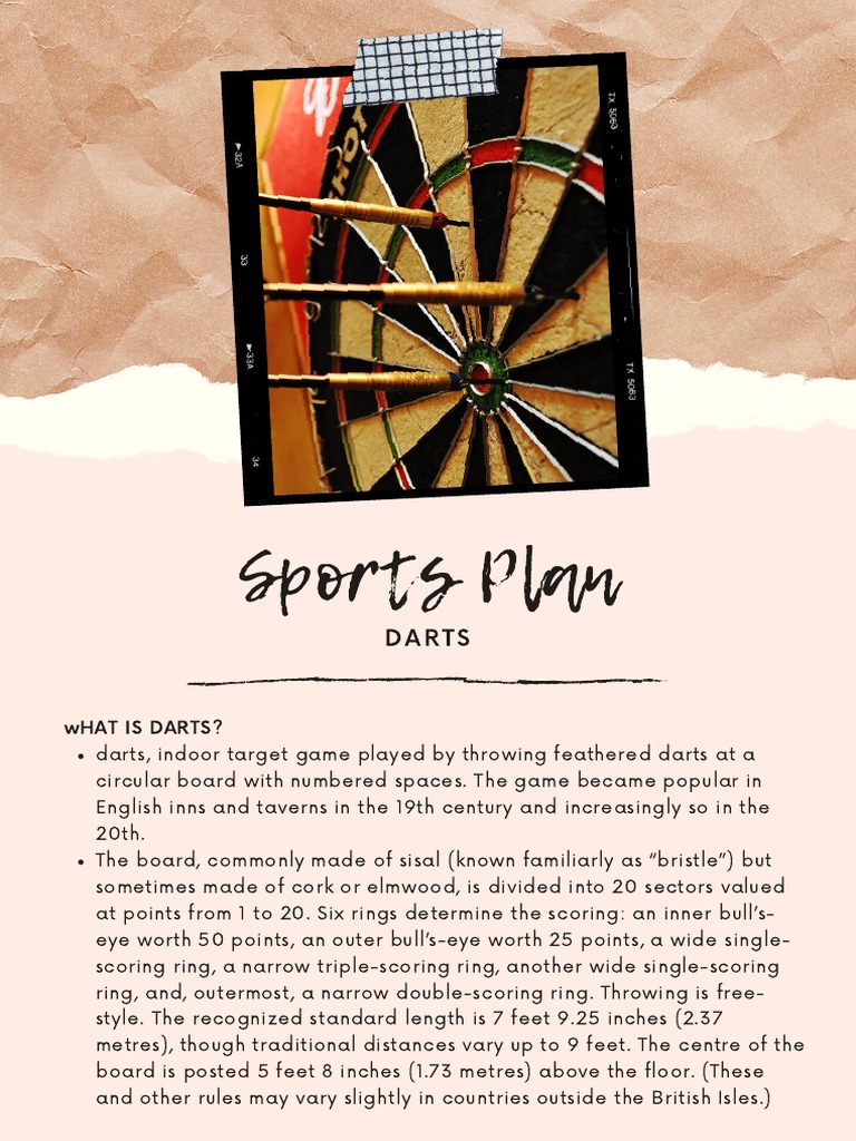 Sports Plan For Darts | PDF