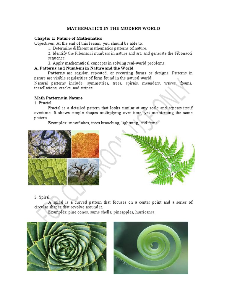 Mathematics in The Modern World Chapter 1: Nature of Mathematics | PDF ...
