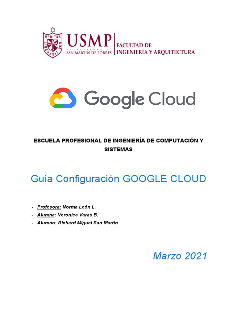 Guia Configuracion Google Cloud v1.1 | PDF | Computación en la nube | Gmail