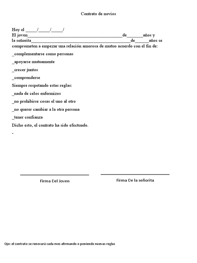 Contrato de Novios | PDF