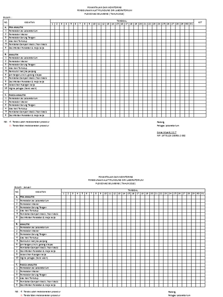 Monitoring Penggunaan APD | PDF