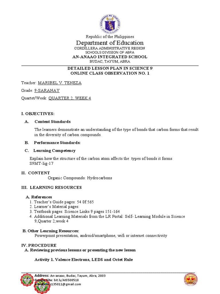 Lesson Plan in Science - Projectile Motion | PDF