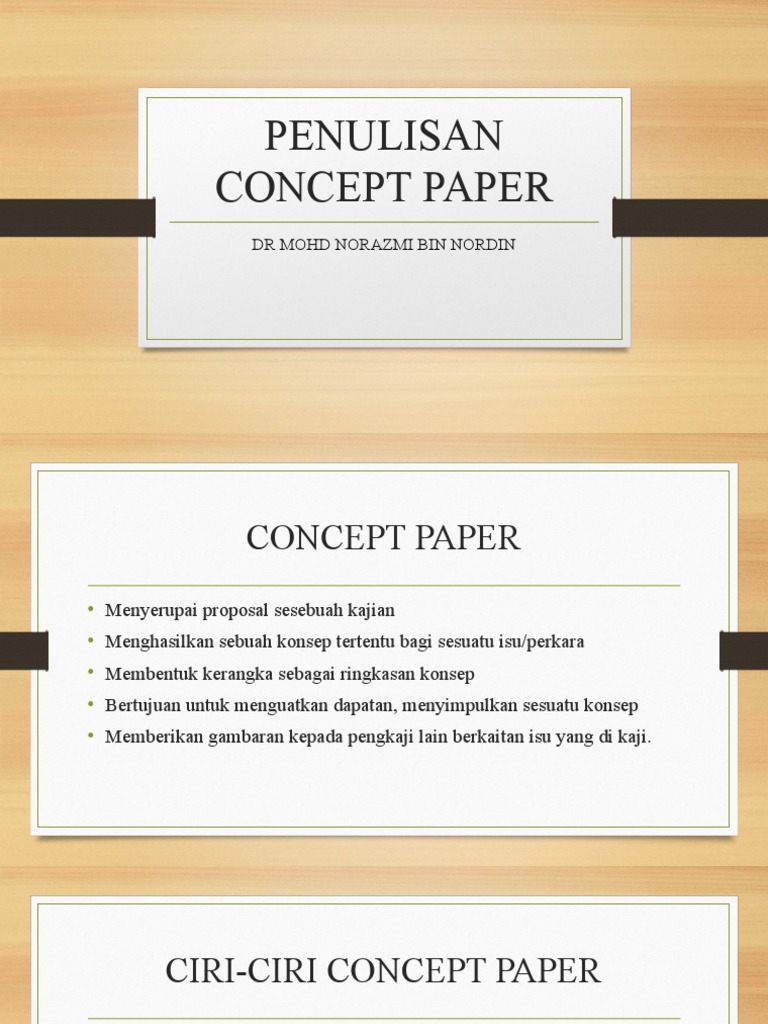 Penulisan Concept Paper | PDF