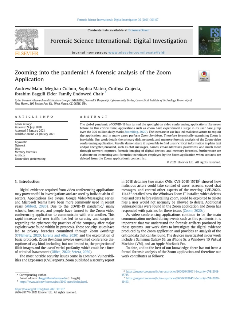 Forensic Science International: Digital Investigation | Download Free ...