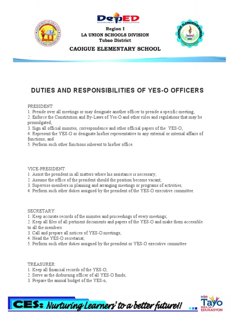 Duties and Responsibilities of School | PDF