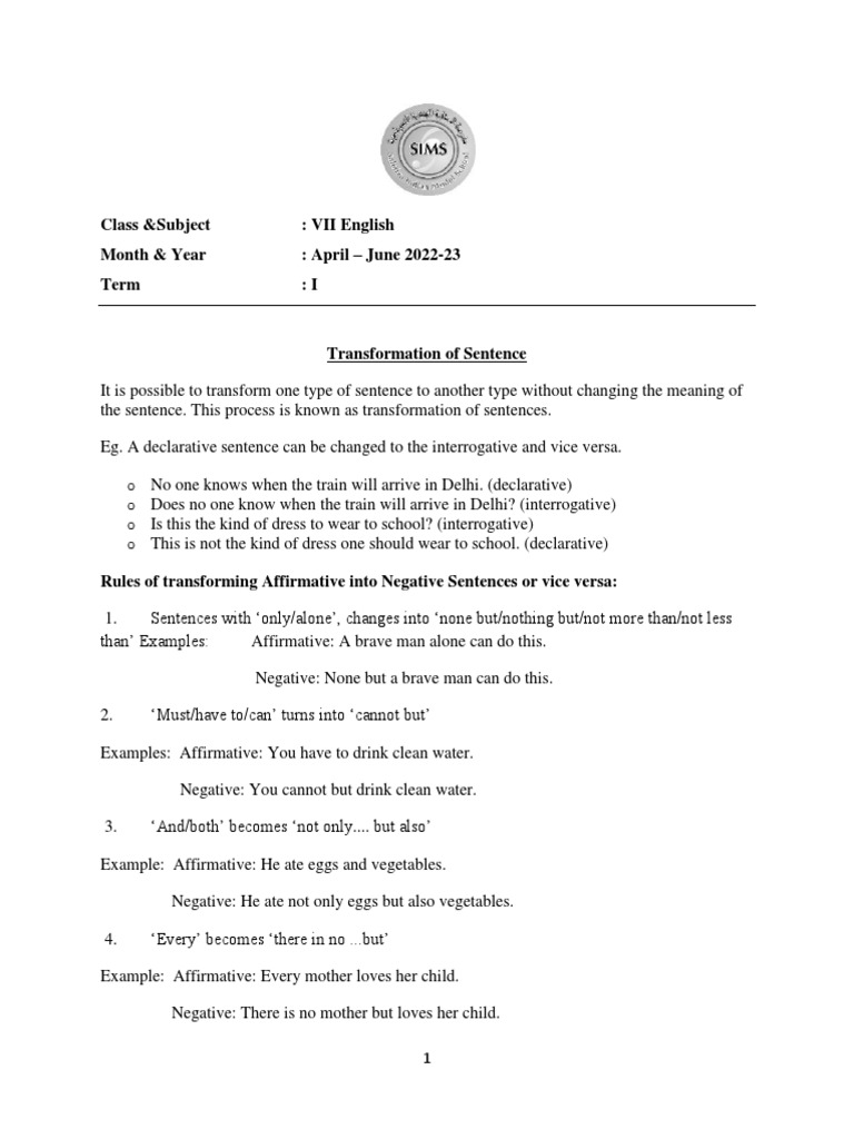 Assignment Grade 7 22-23 | PDF | Adverb | Verb