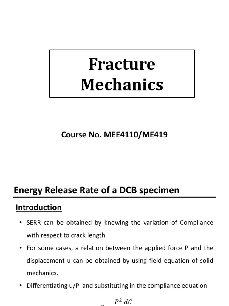 Determining the Energy Release Rate and Maintaining a Constant Energy ...