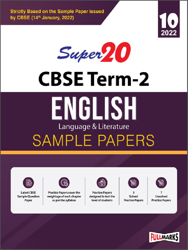 English Super 20 Sample Papers Class 10 Term 2 | PDF | Contentment ...