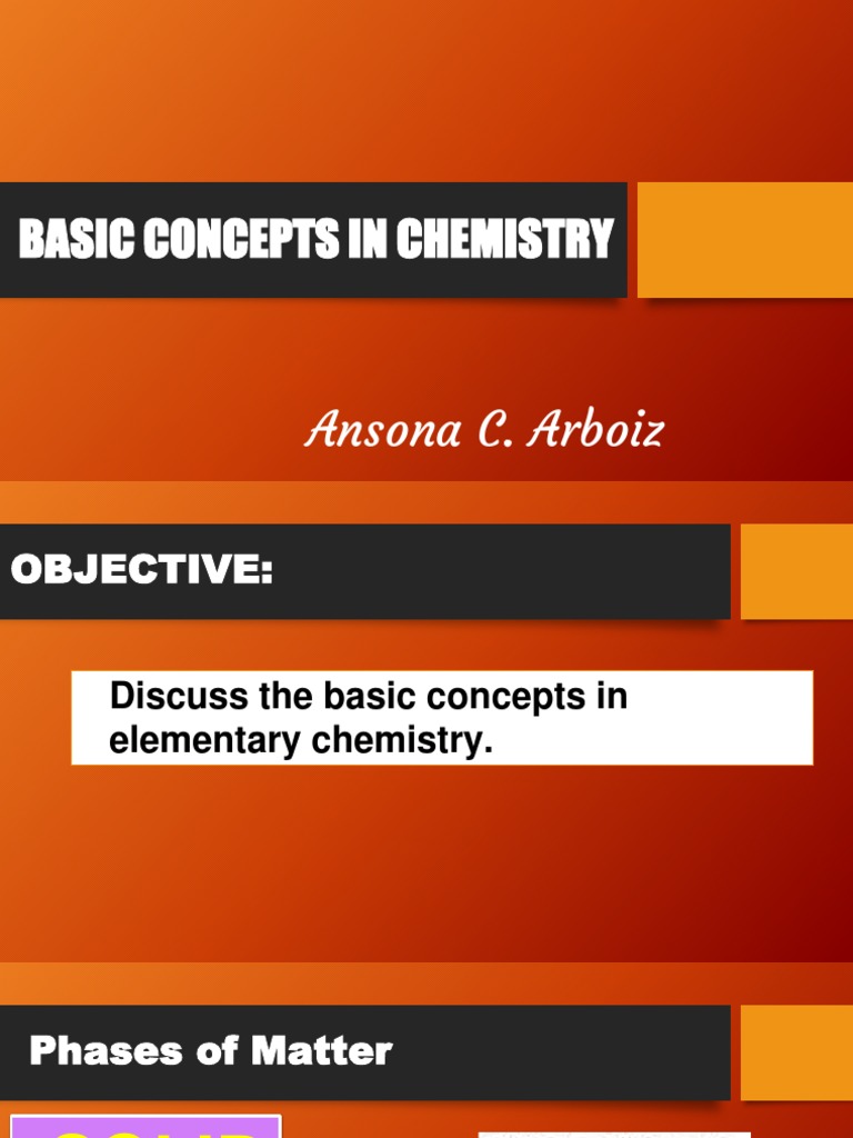 Basic Chemistry | PDF