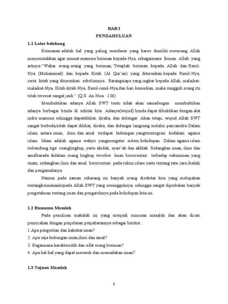Bab 1 - Bab 2 Makalah Pai Kel 4 | PDF