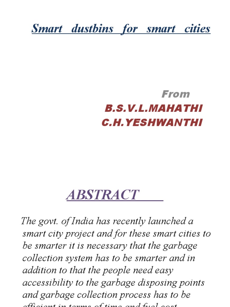 Smart Dustbins for Urban India | PDF | Business | Computers