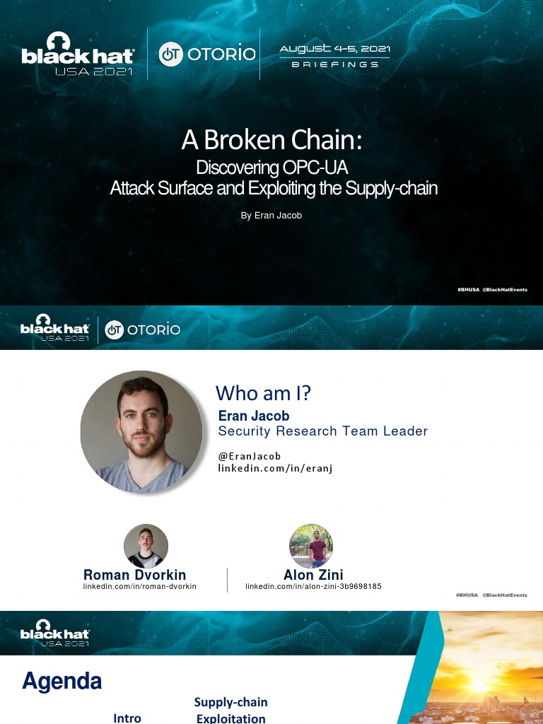 Us 21 A Broken Chain Discovering OPC UA Attack Surface and Exploiting ...