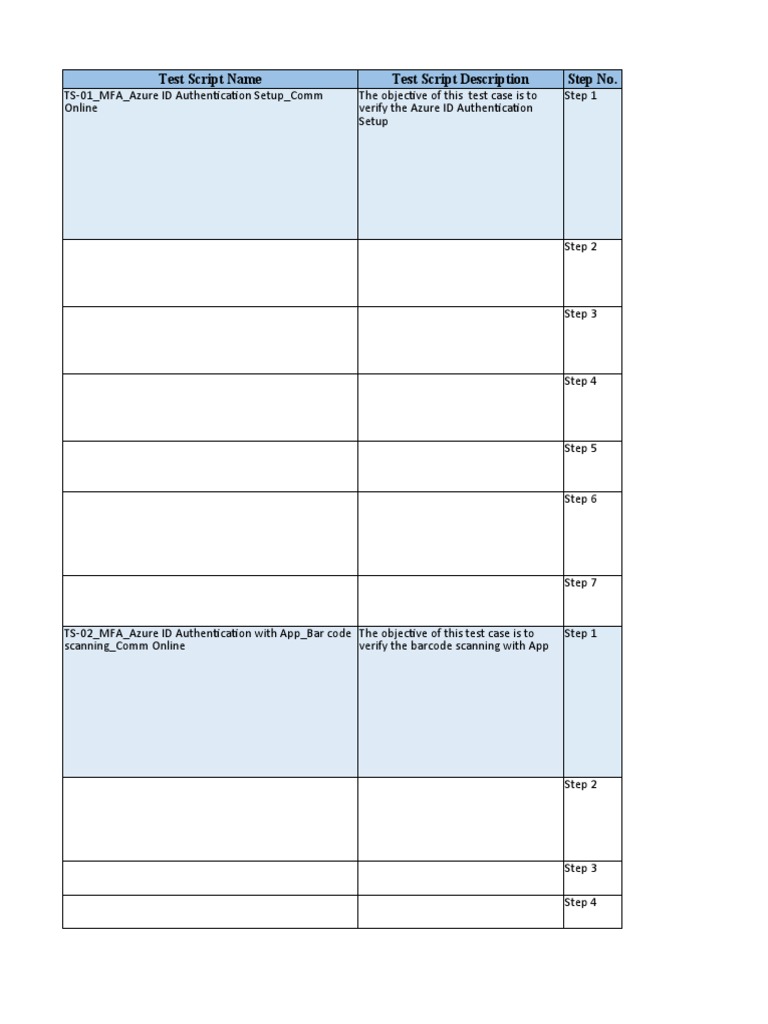 Azure ID Authentication Test Cases-Final-V1 | PDF | Authentication ...
