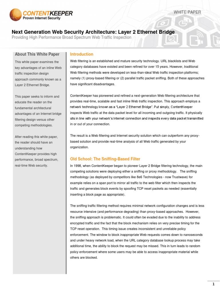WHITEPAPER - Layer 2 Ethernet Bridge Design | PDF | Proxy Server | Computer Network
