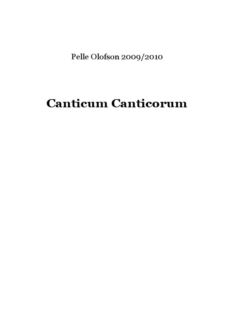 Canticum Canticorum | PDF