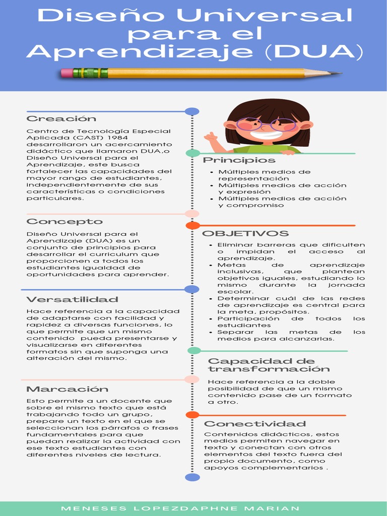 Principios del Diseño Universal de Aprendizaje | PDF | Aprendizaje ...