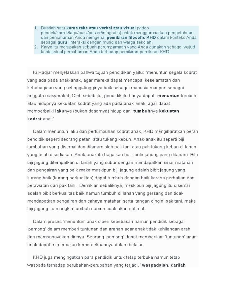 Demontrasi Kontekstual Pemikiran KHD | PDF