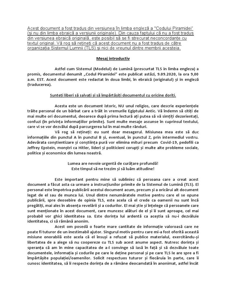 The Pyramid Code Romanian | PDF