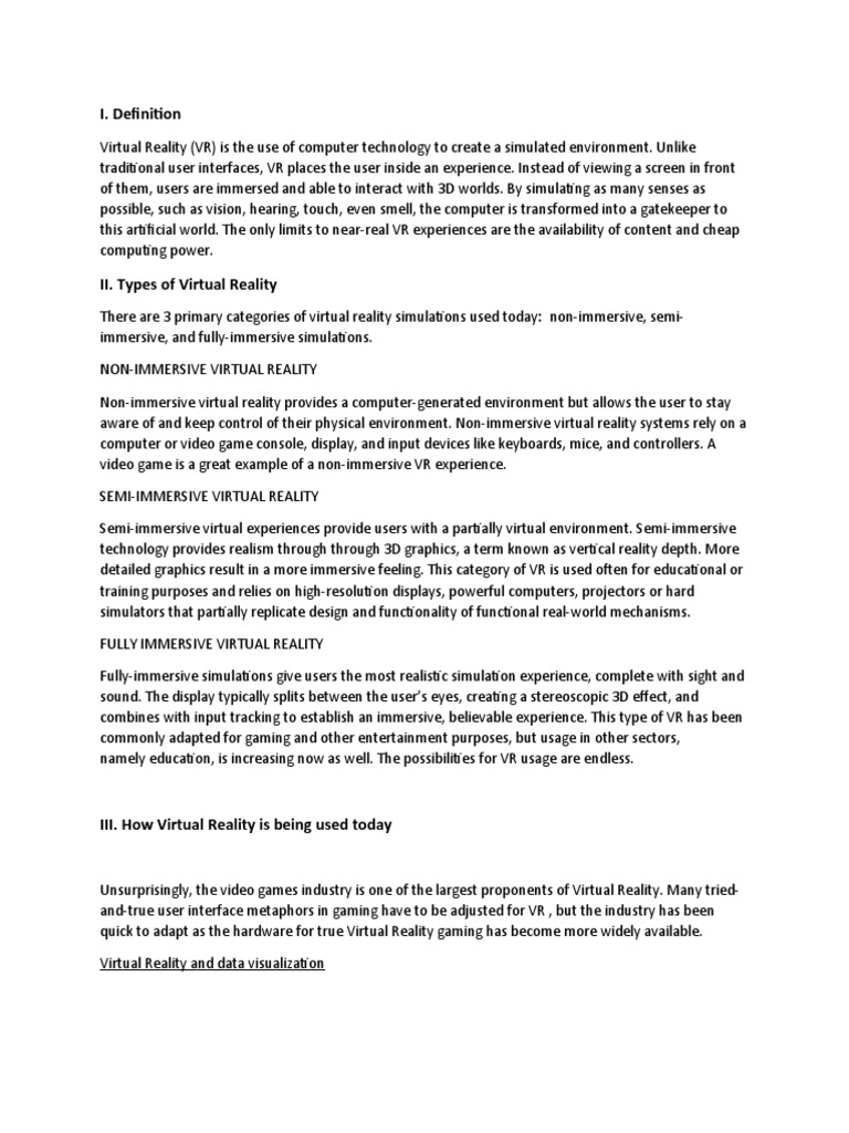 PPT-Presentation VR | PDF | Virtual Reality | Simulation