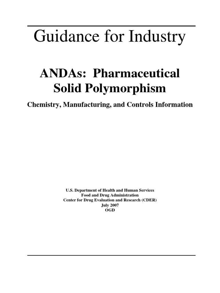 ANDApolymorph FDA | PDF | Food And Drug Administration | Solubility