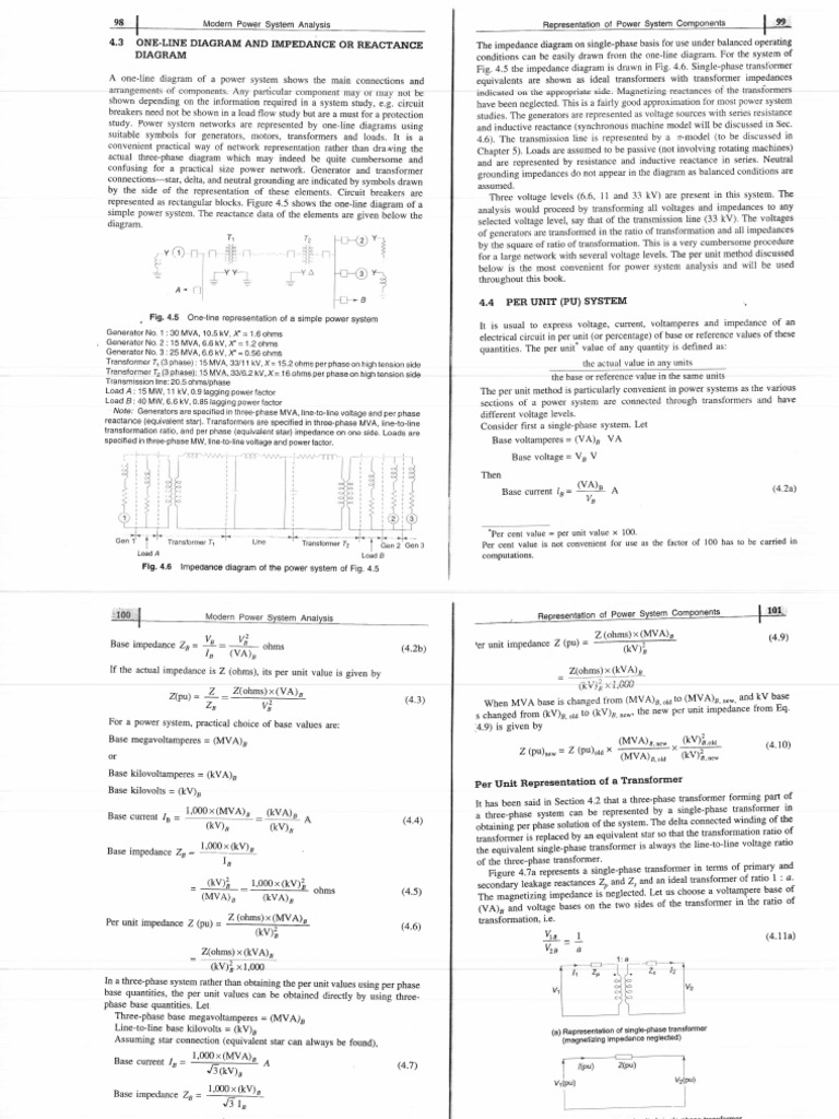 Per Unit Representation | PDF | Transformer | Electrical Impedance