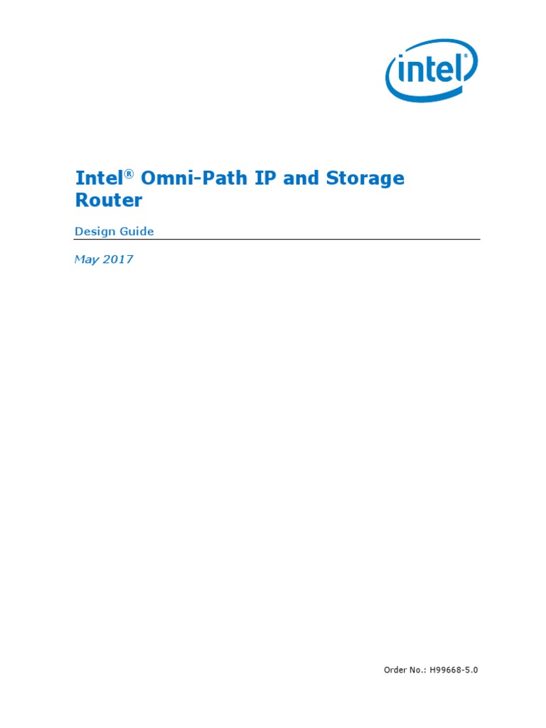 Intel Omni-Path IP and Storage Router: Design Guide | PDF | Computer Network | Router (Computing)