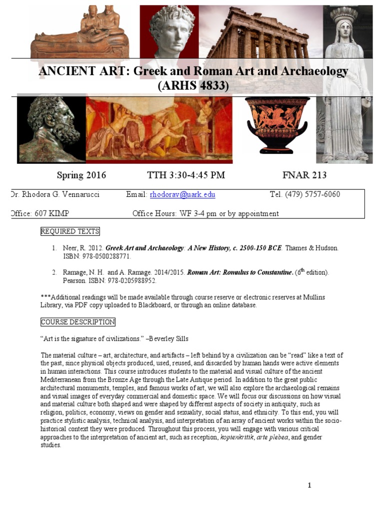 Ancient Art Greek and Roman Art and Arch | PDF | Test (Assessment ...