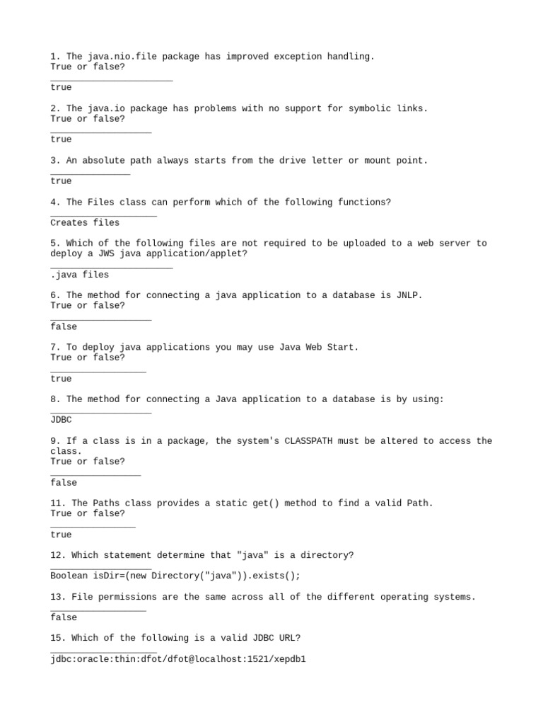 Java Programming Final Exam | PDF | Java (Programming Language) | Java ... Java Programming Final Exam | PDF | Java (Programming Language) | Java ...