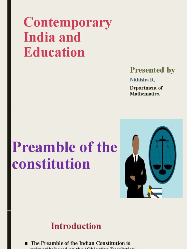 Preamble of The Constitution | PDF | Government | Constitutional Law