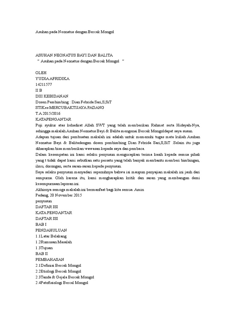 Askeb Bercak Mongol | PDF