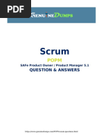 SAFe POPM Exam Sample Questions | PDF | Scrum (Software Development ...