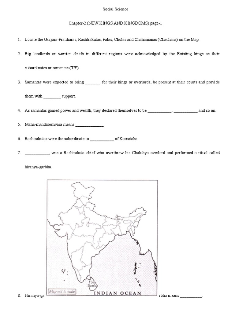 Social Science - Chapter-2 (NEW KINGS AND KINGDOMS) - Page 1 | PDF