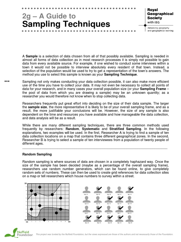 Geospatial Sampling Techniques | PDF | Sampling (Statistics) | Randomness