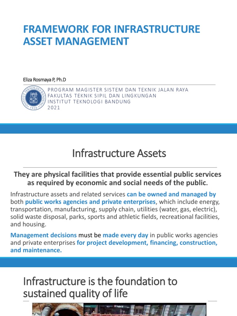2021 Framework For Infrastructure Asset Management | PDF ...
