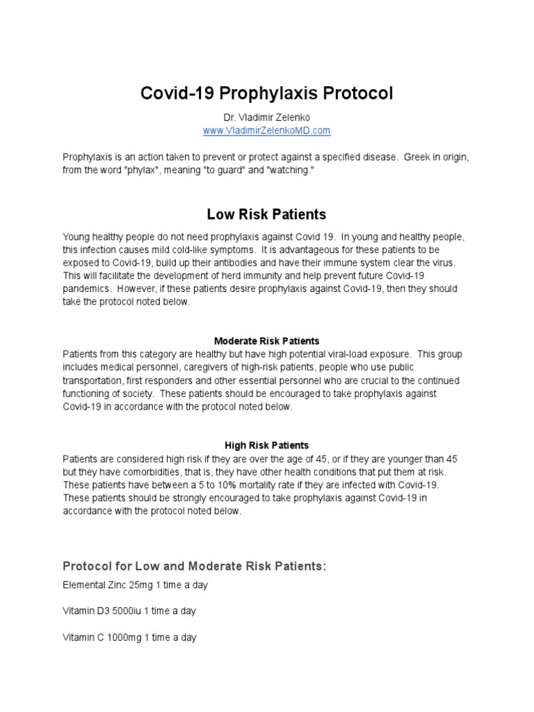 Covid-19 Prophylaxis and Treatment Guide | PDF | Preventive Healthcare ...
