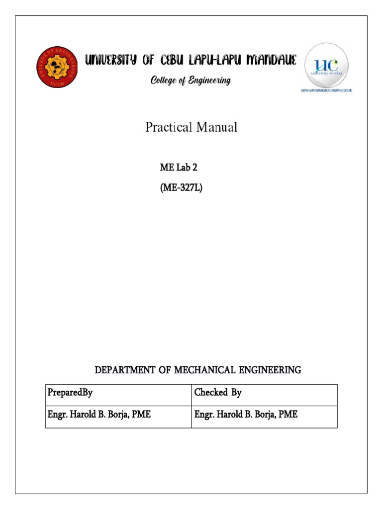 ME LAB MANUAL Revised | PDF | Gear | Internal Combustion Engine