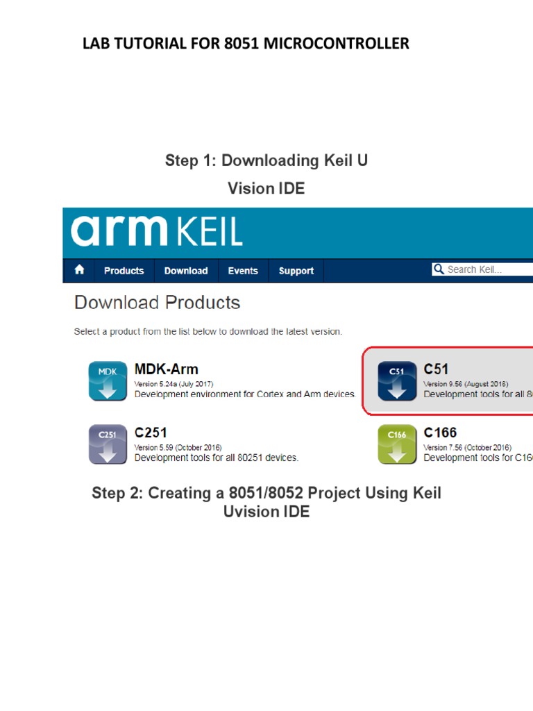 8051 Microcontroller Lab Tutorial | PDF | Icon (Computing) | Integrated ...